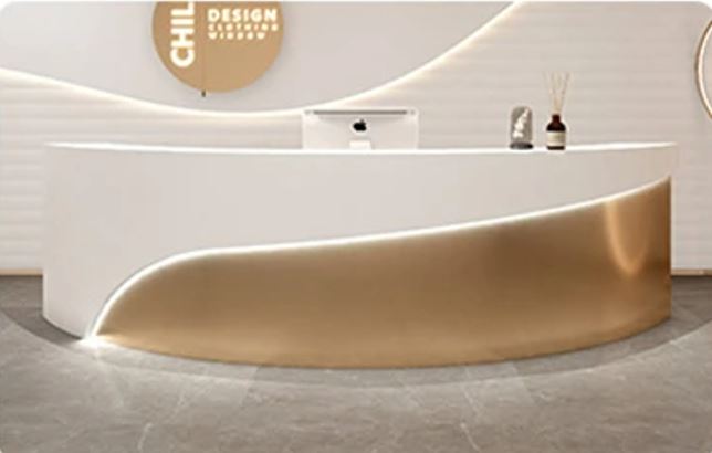 Ultra Modern Luxurious Office Reception Desk - Design B - Lixra.com