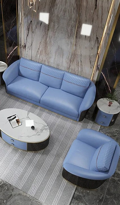 Italian Artistry Golden Border Side Tables - Luxury Decor - Lixra.com