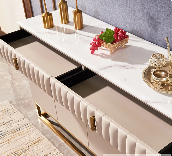 Modern Buffet Table With Shelves - Lixra.com