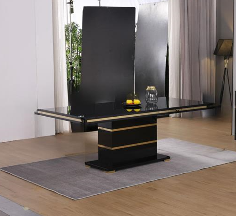Modern Black Wooden Dining Table - Lixra.com