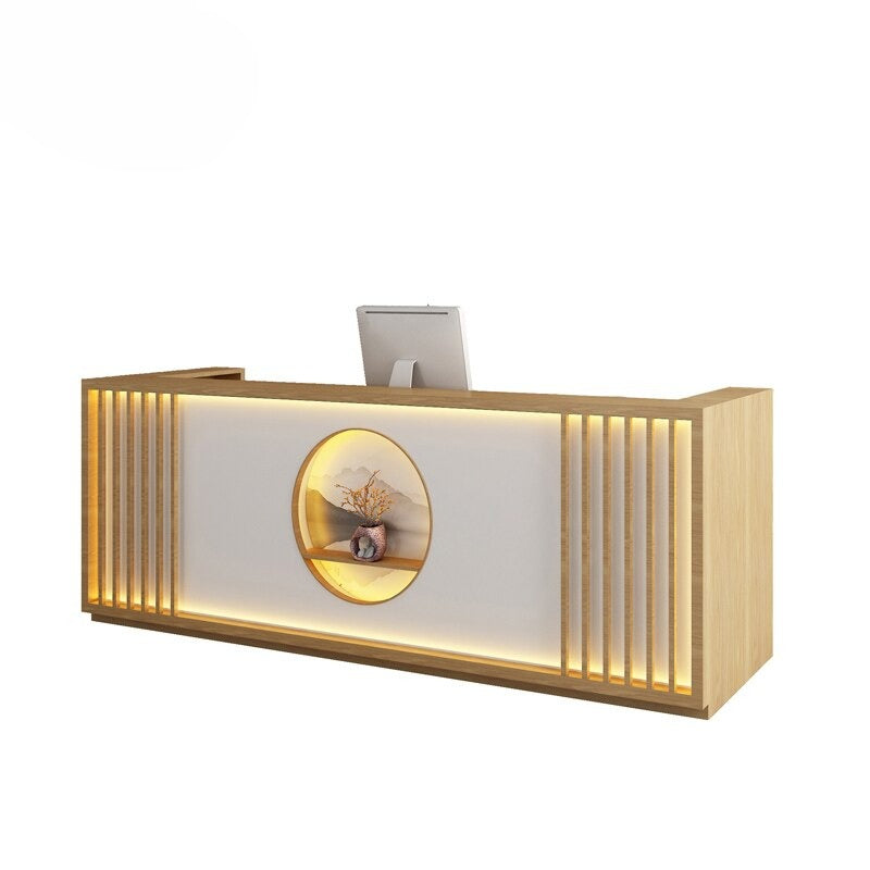 Retro Look Wooden Reception Desk for Modern Offices - Lixra.com