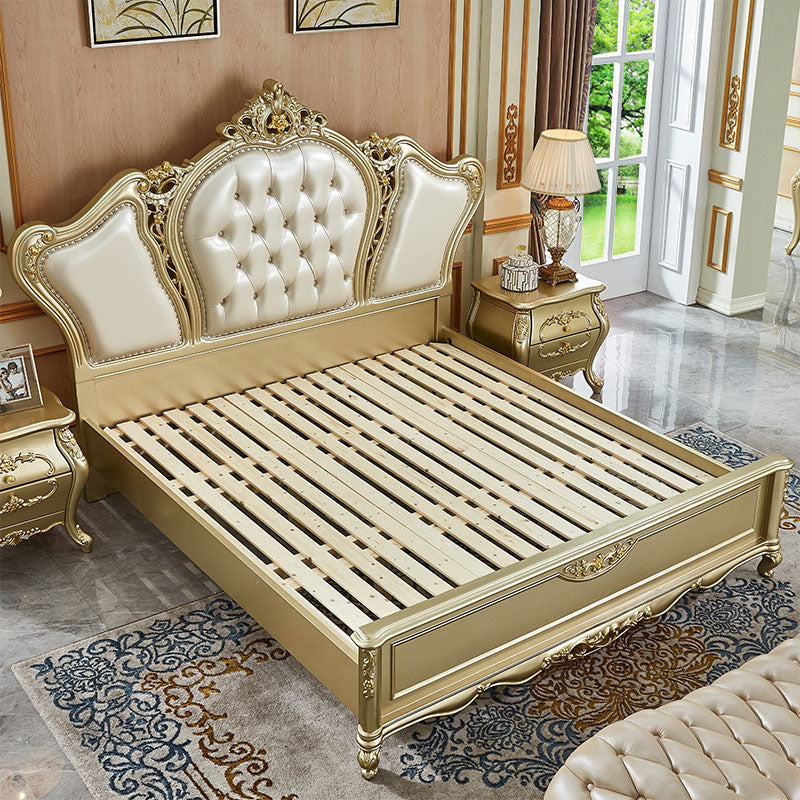 Luxurious European Milan Wooden Leather Bed - Lixra.com