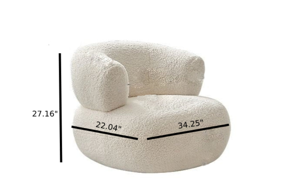 Modern Startling Fabric Cozy White Chair - Elegant Design - Default ...