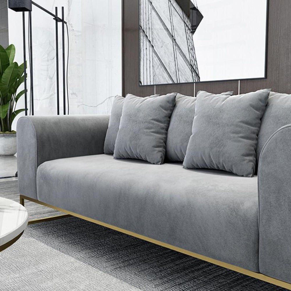 Velvet Fabric Living Room Sofa-Set for Elegance - Lixra.com