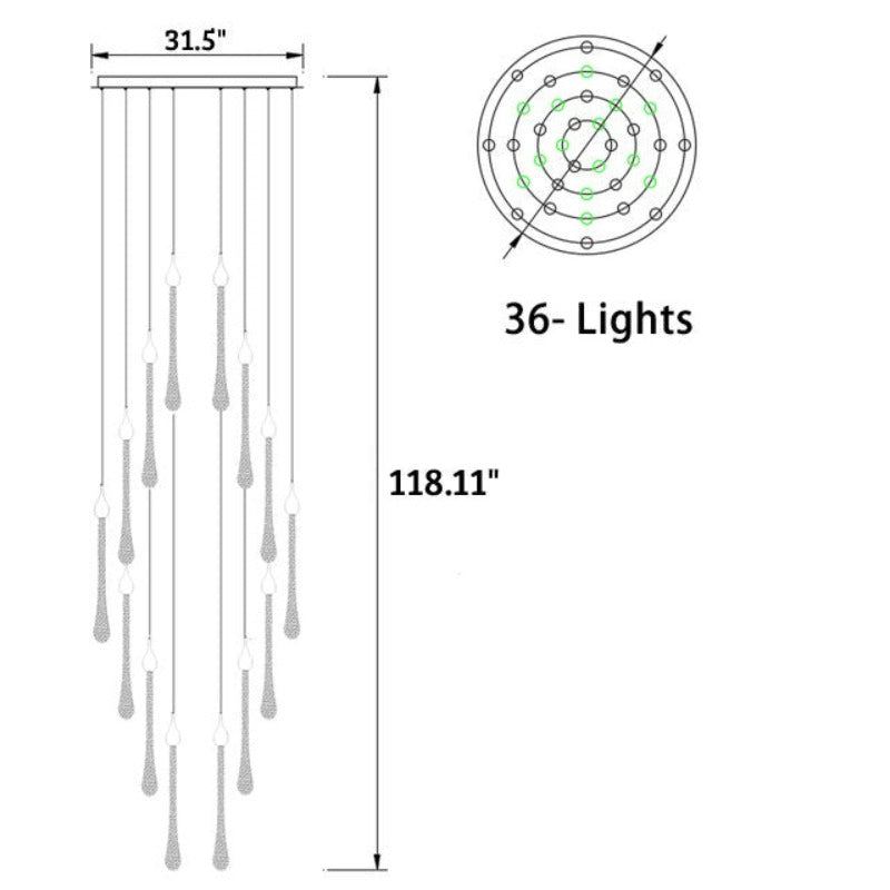 Raindrop Design Crystal Magnolious Chandelier - Lixra.com