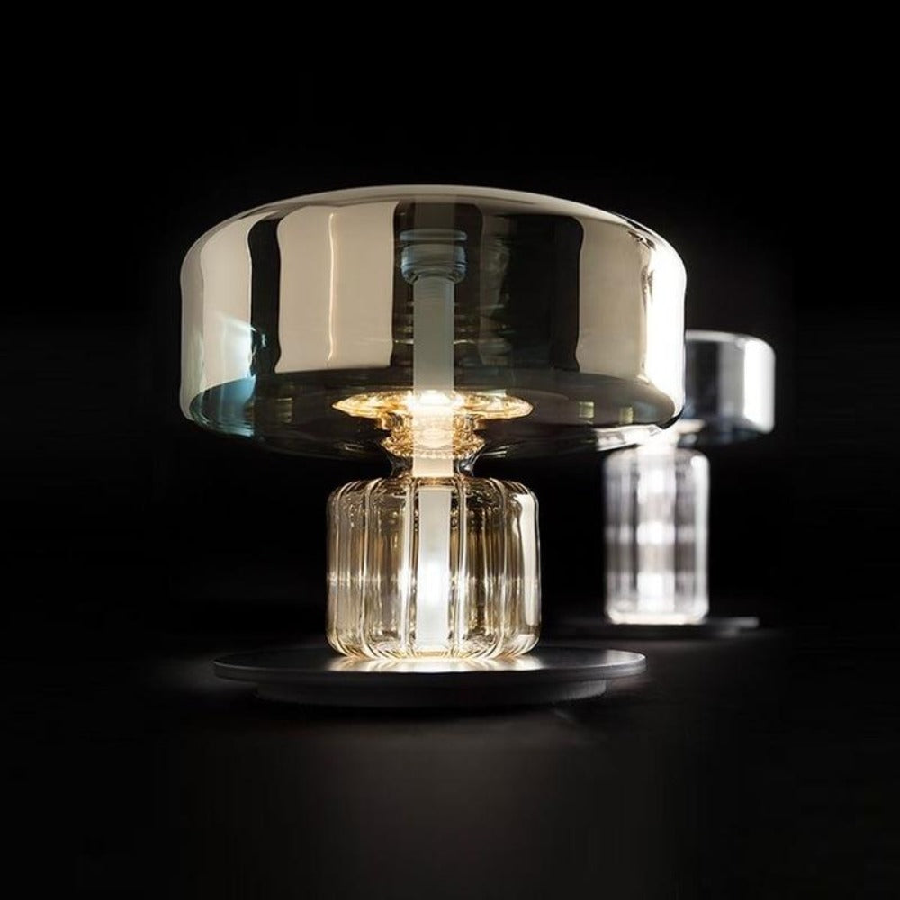 Transparent Glass LED Table Lamp: Modern Elegance - Lixra.com