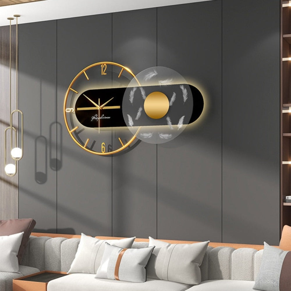 Gold Metallic Light Luxury Wall Clock - Elegant Design - Lixra.com