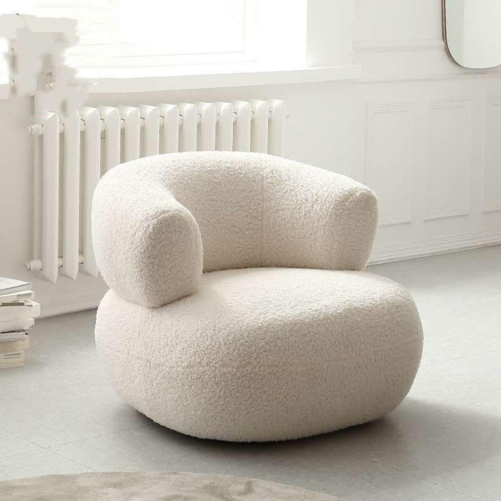 Modern Startling Fabric Cozy White Chair - Elegant Design - Default ...