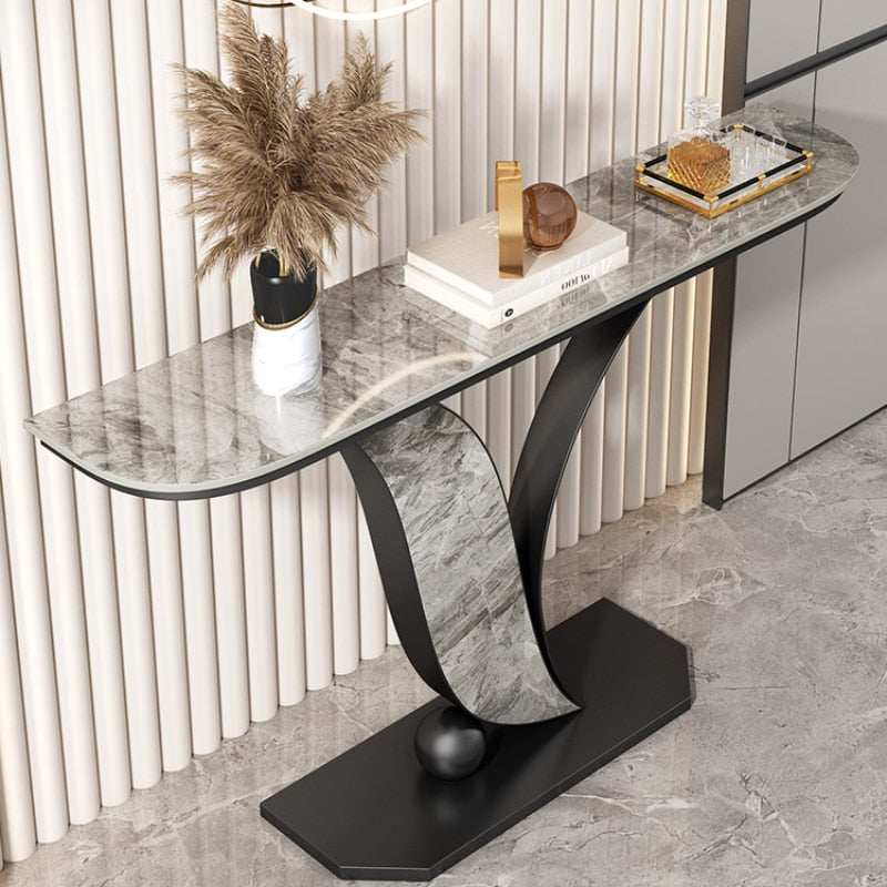 Luxurious Entry Way Marble Top Accent Table - Lixra.com