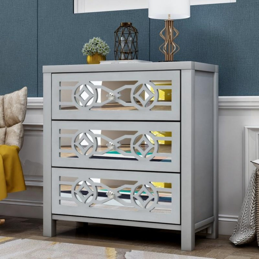Modern Astounding Wooden Drawer Chest With Geometric Design - Lixra.com