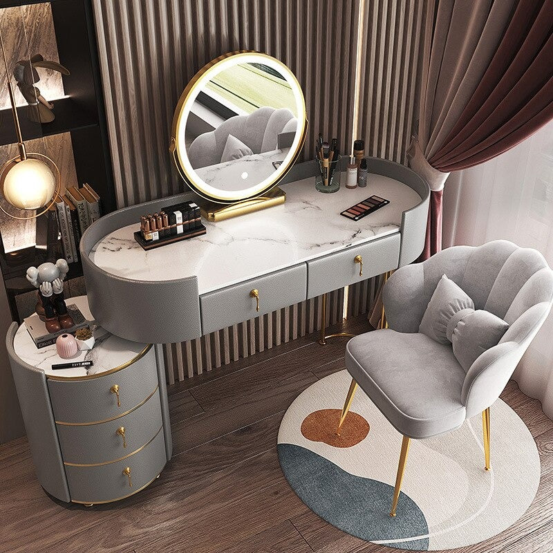 Contemporary Style Marble Table-Top Dresser Cabinet - Lixra.com
