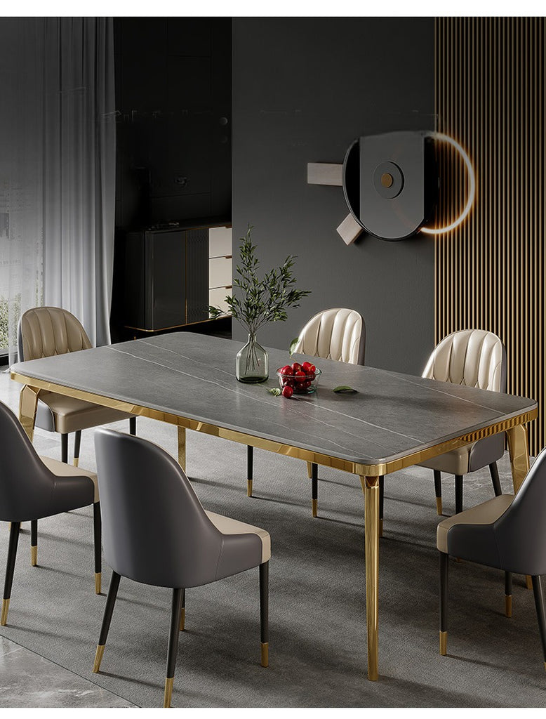 Italian Marble Dining Table Set for Elegant Dining - Lixra.com